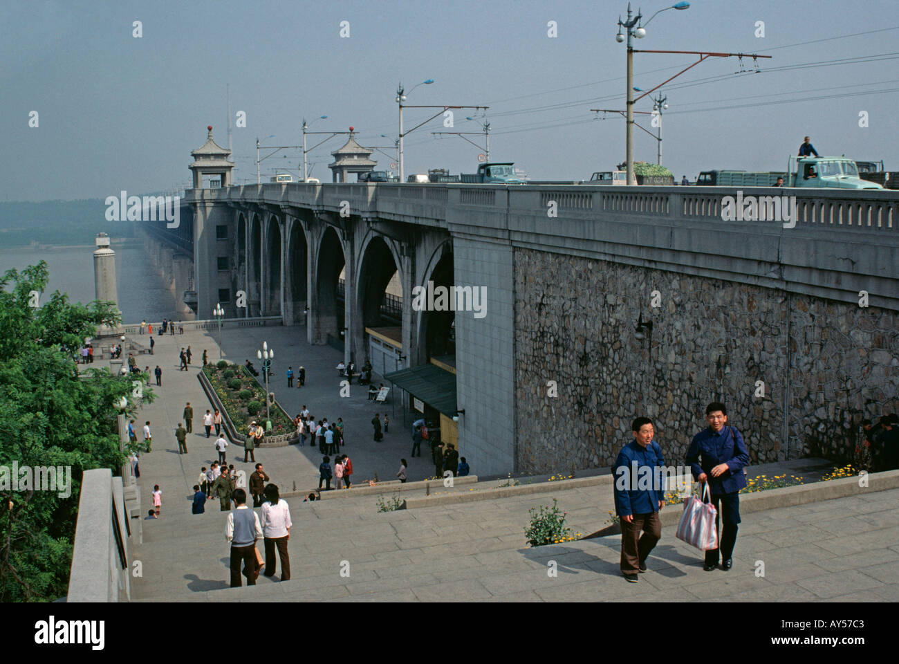 Straddling the pre-dammed Yangtze at its confluence with the Han river ...
