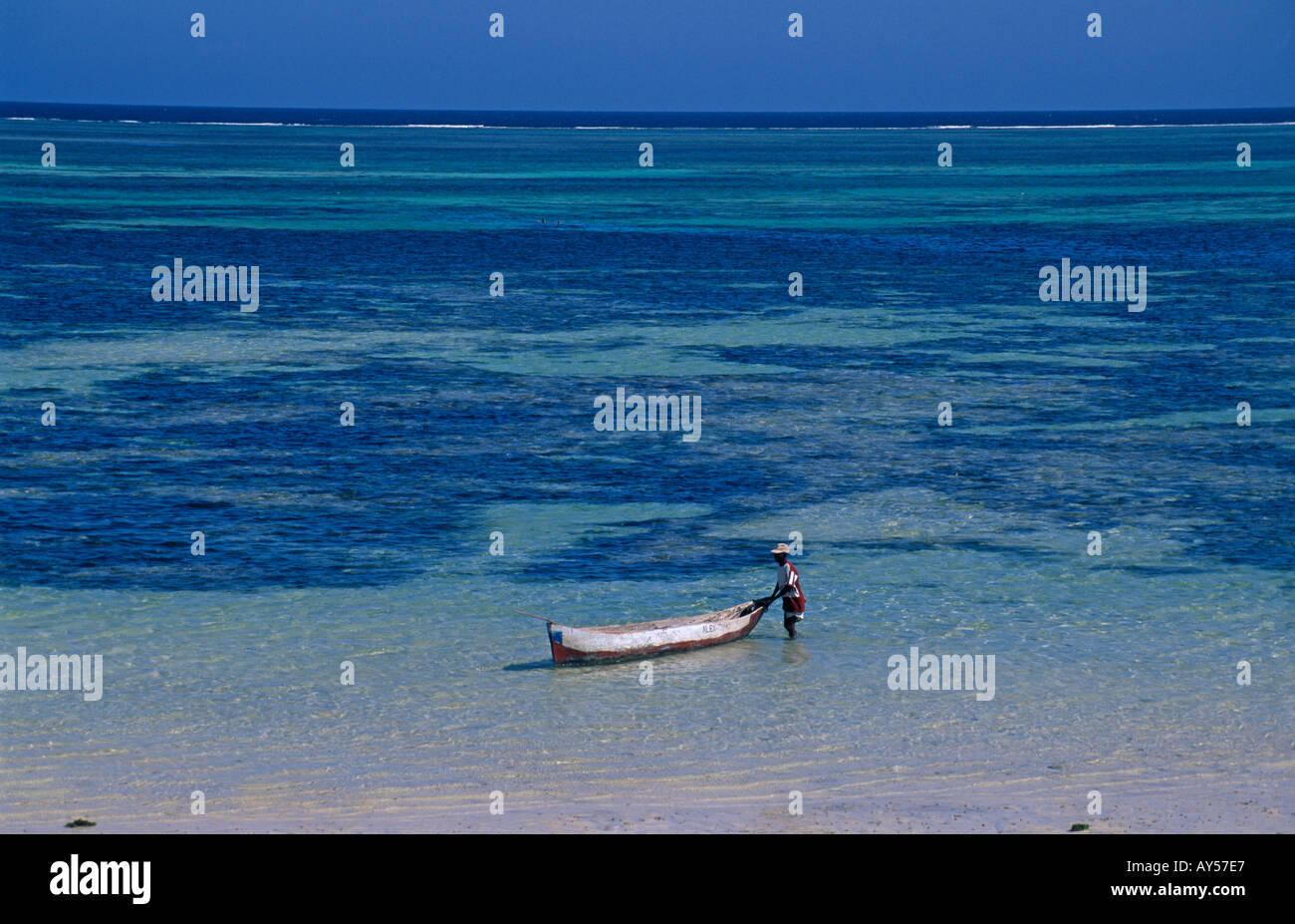 On Kenya's glorious coast are many gleaming beaches beside a blue sea ...