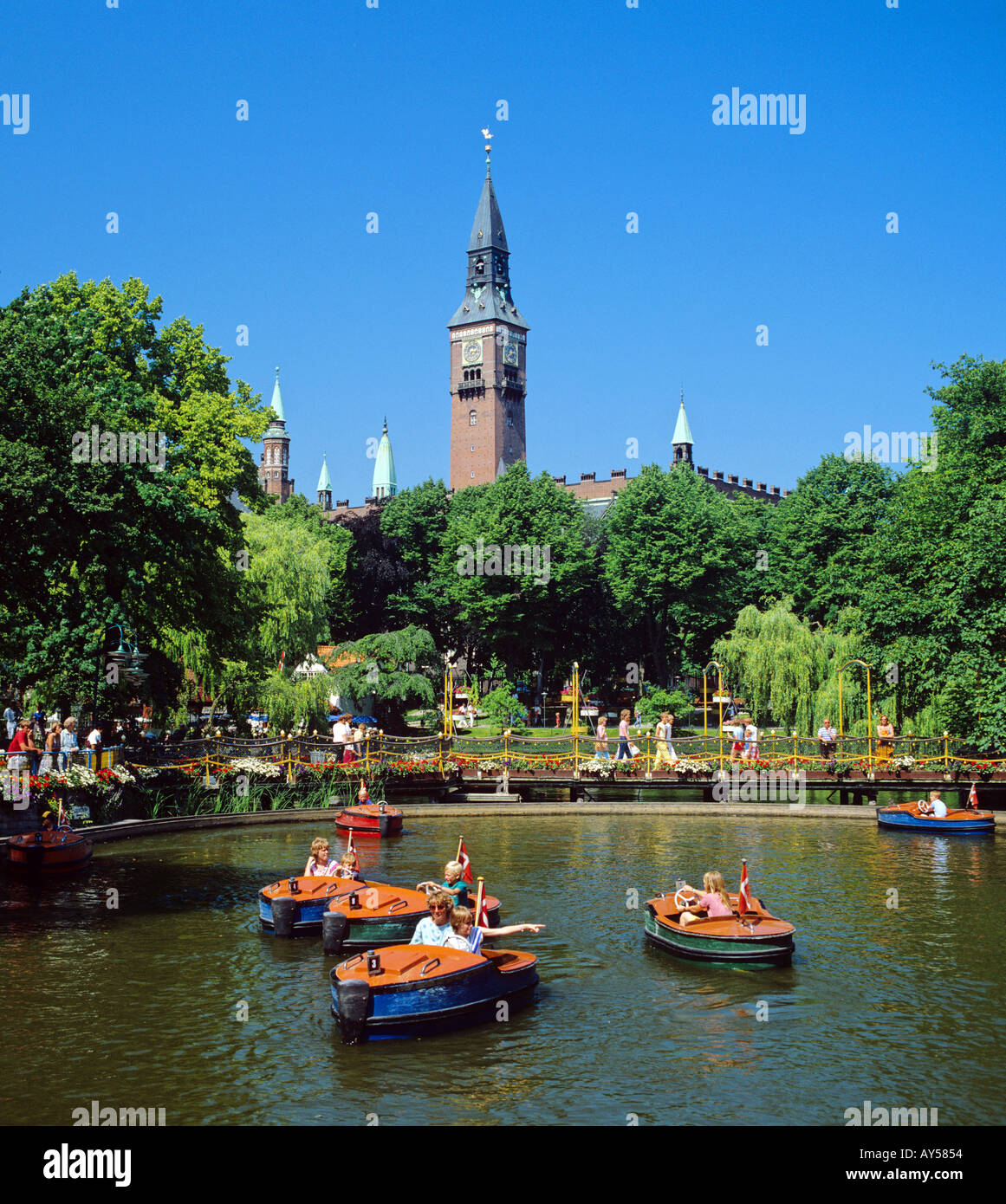 Tivoli Gardens and City Hall Copenhagen Denmark Stock Photo - Alamy