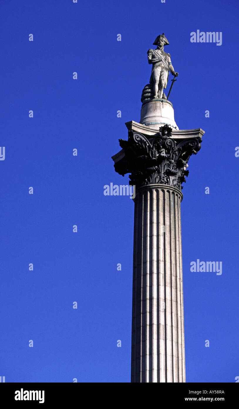 Nelson s column in Trafalgar Square London UK Stock Photo - Alamy