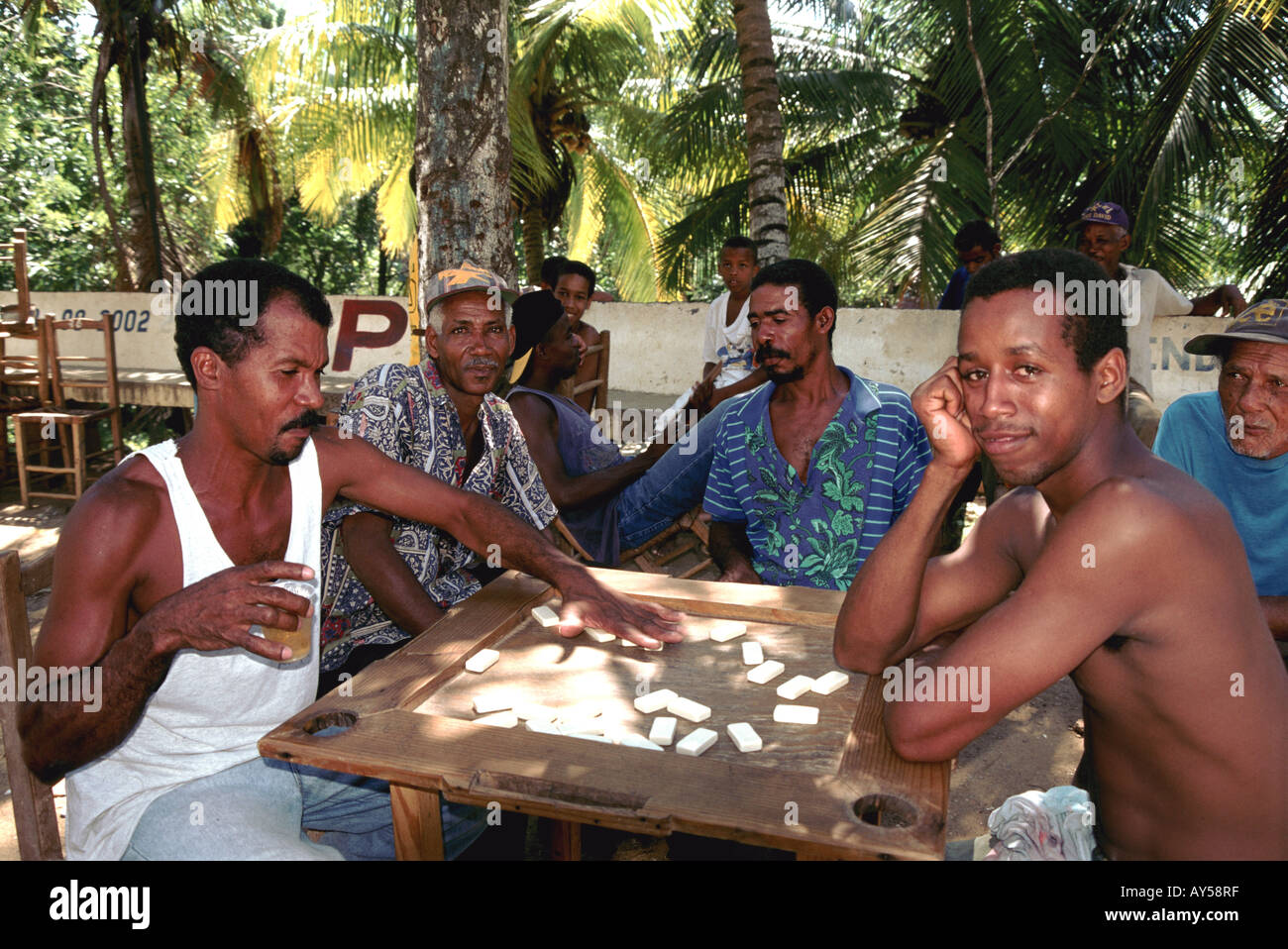 Dominican Republic Dominoes Players Stock Photo - Alamy