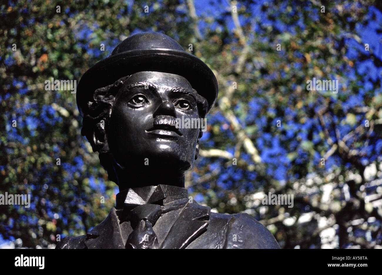 Charlie Chaplin statue in Leicester Square London UK Stock Photo - Alamy