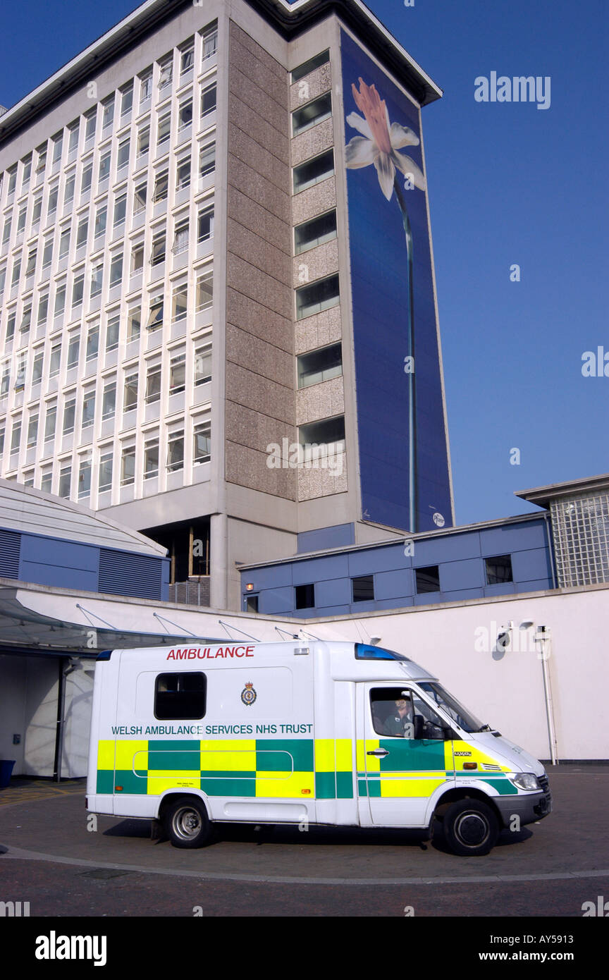 University of Wales Hospital Cardiff Wales UK AJ2 Stock Photo - Alamy