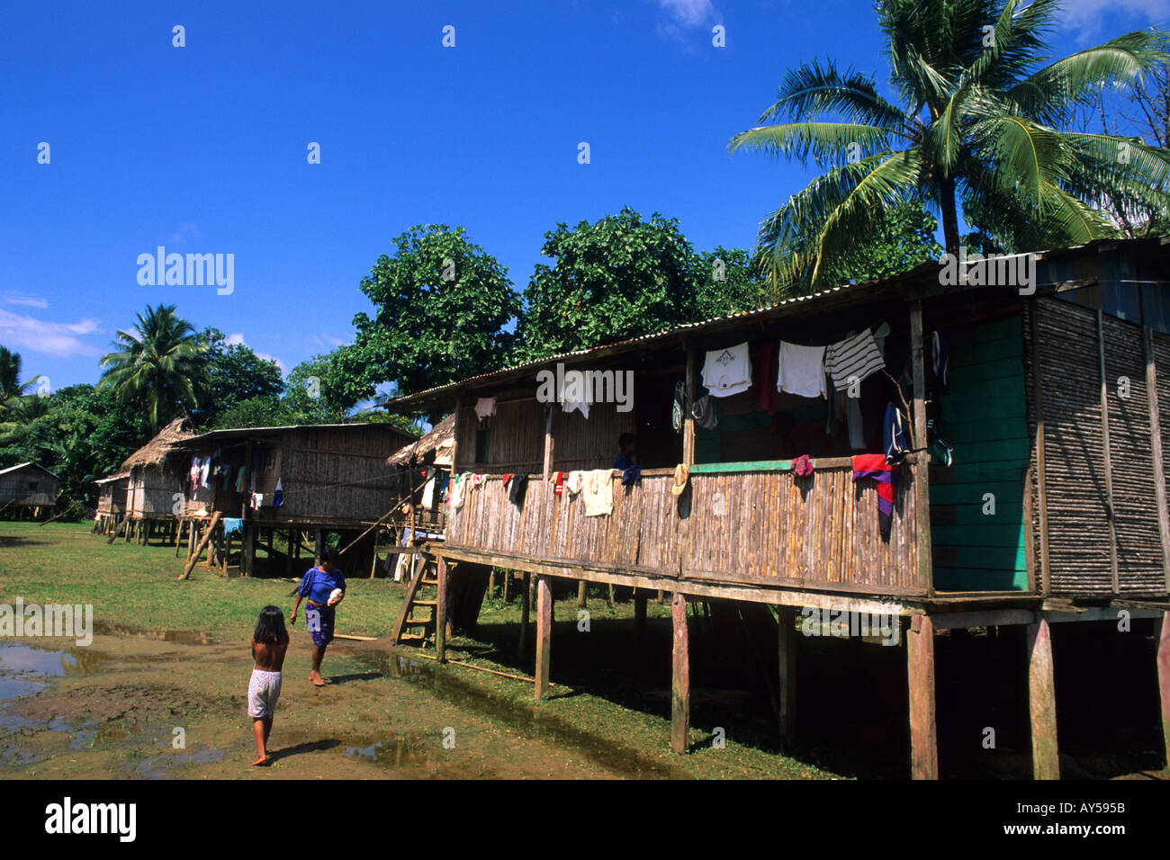 Central America Columbia Native Indian Village Biroguera Chocoes Panama ...