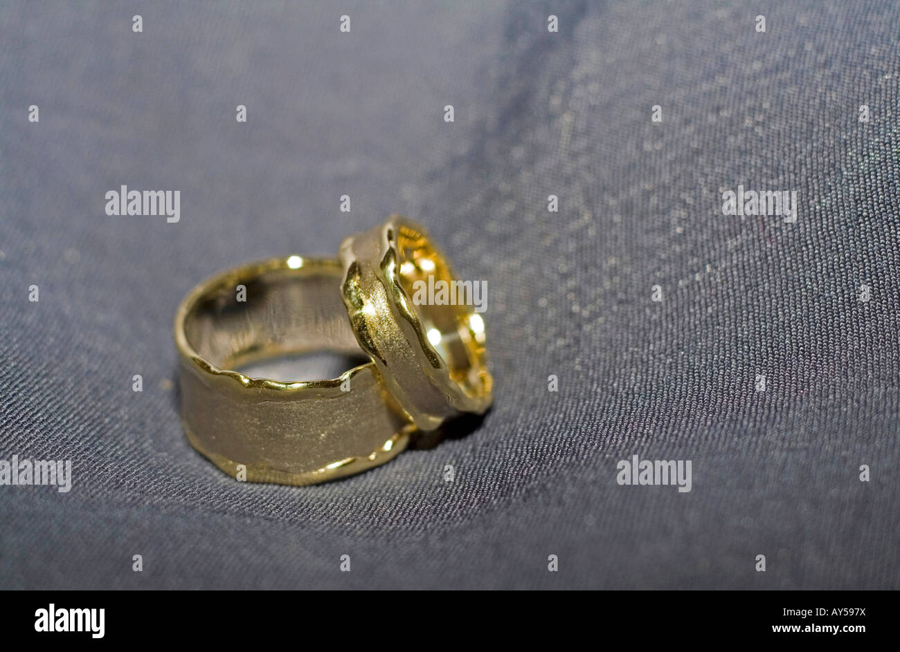 Unique, custom made wedding rings Stock Photo - Alamy