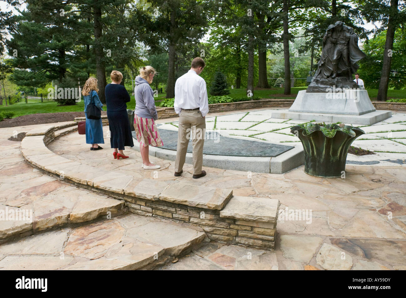 Visitors at the Mormon Trail Center at Historic Winter Quarters ...