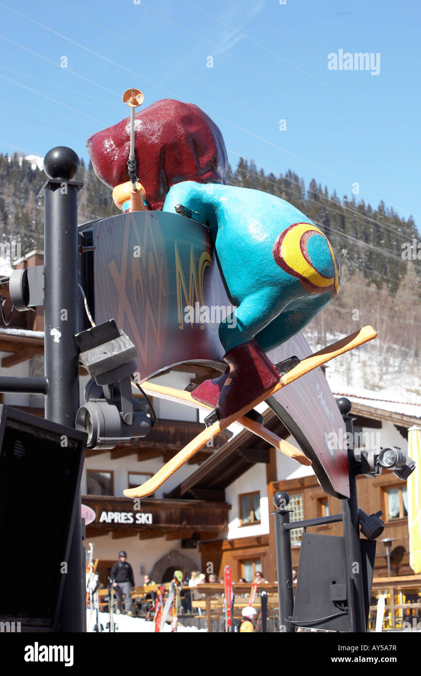 Popular Moose bar, at alpine ski resort Stock Photo - Alamy