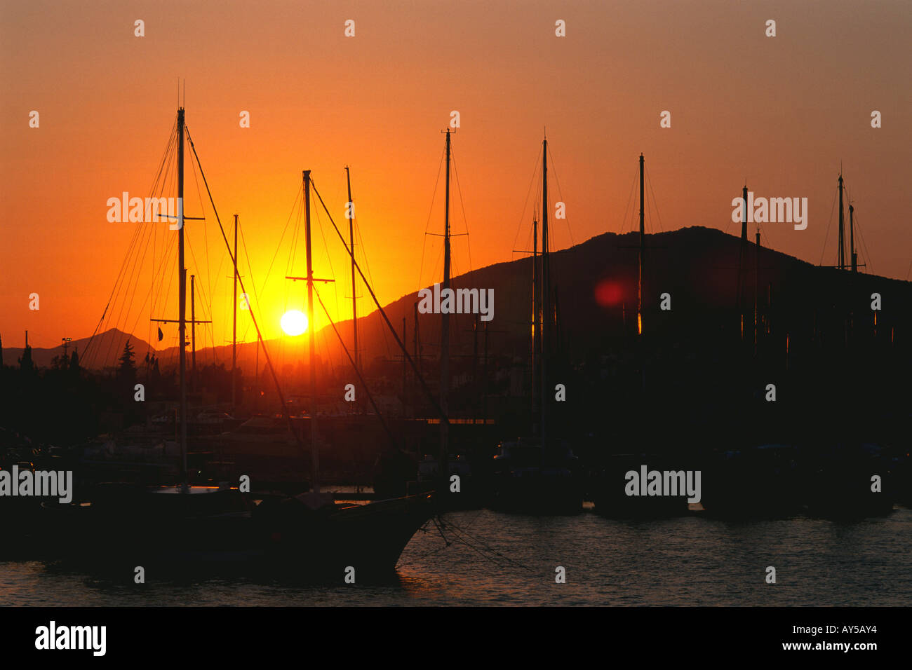 Turkey Mediterranean Coast Mugla Region Bodrum Marina Stock Photo - Alamy