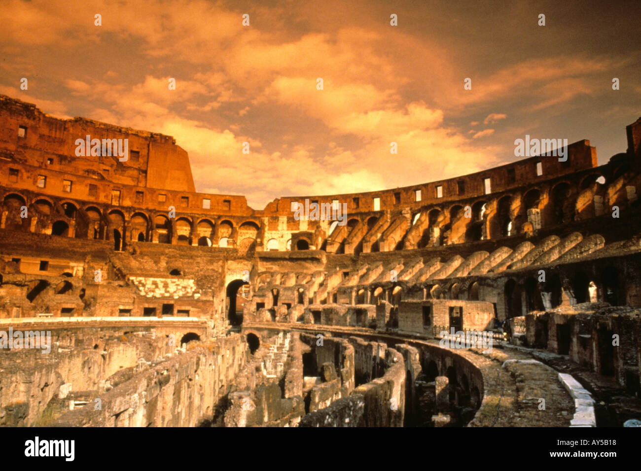 Famous ruins of the Coliseum in Rome Italy Stock Photo - Alamy