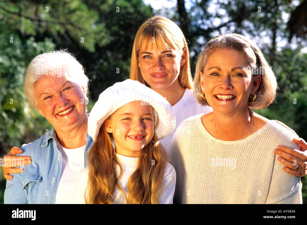 Four Generations of Attractive Women Stock Photo - Alamy