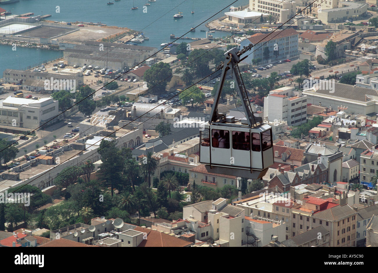 Gibraltar cable car harbour hi-res stock photography and images - Alamy
