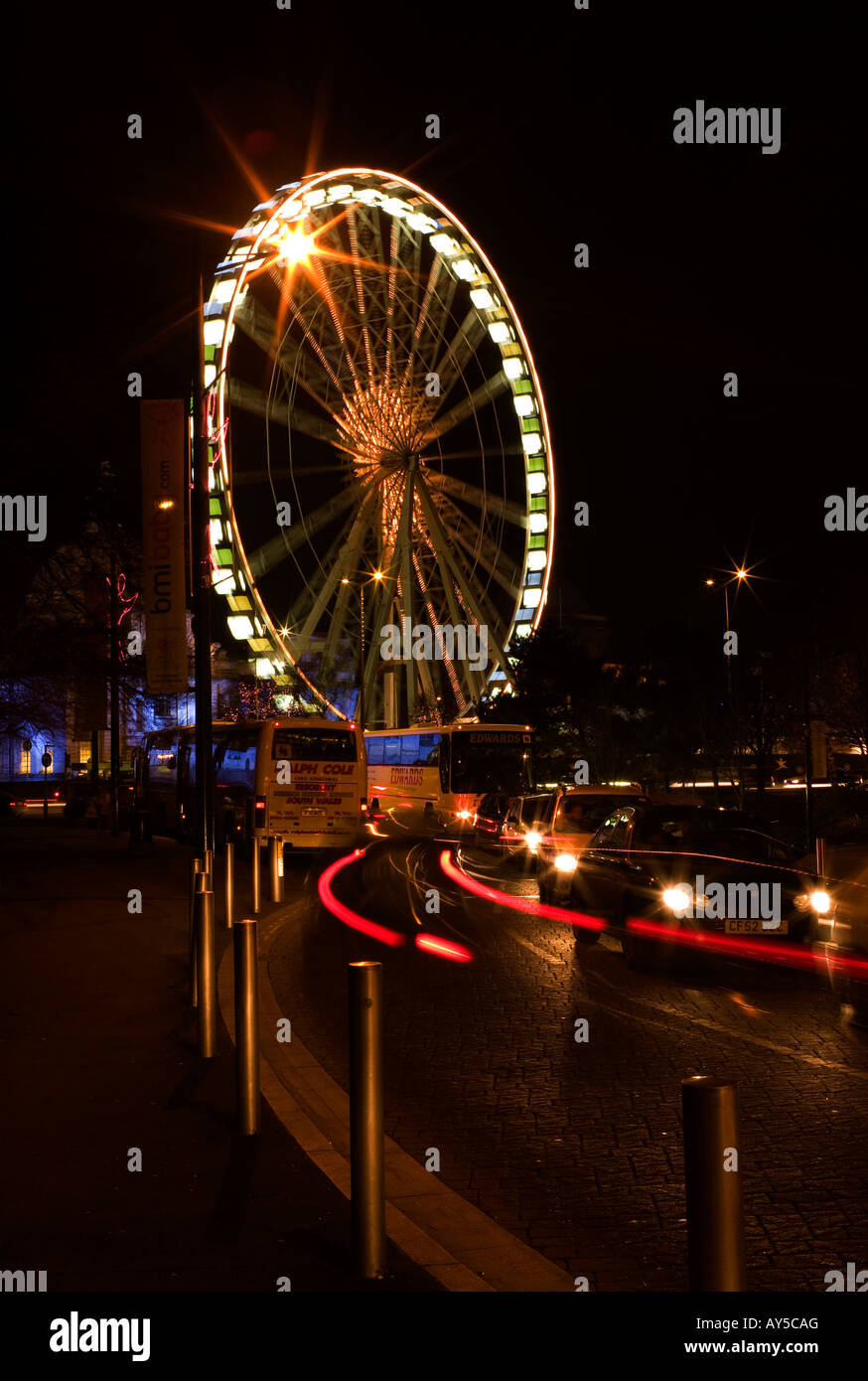 Big wheel light trail hi-res stock photography and images - Alamy
