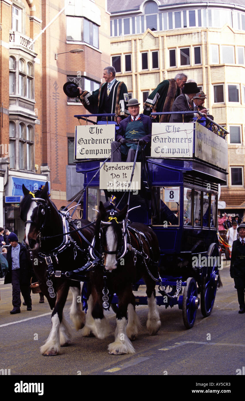 Float in the Lord Mayors Show parade Fleet Street London UK Stock Photo ...