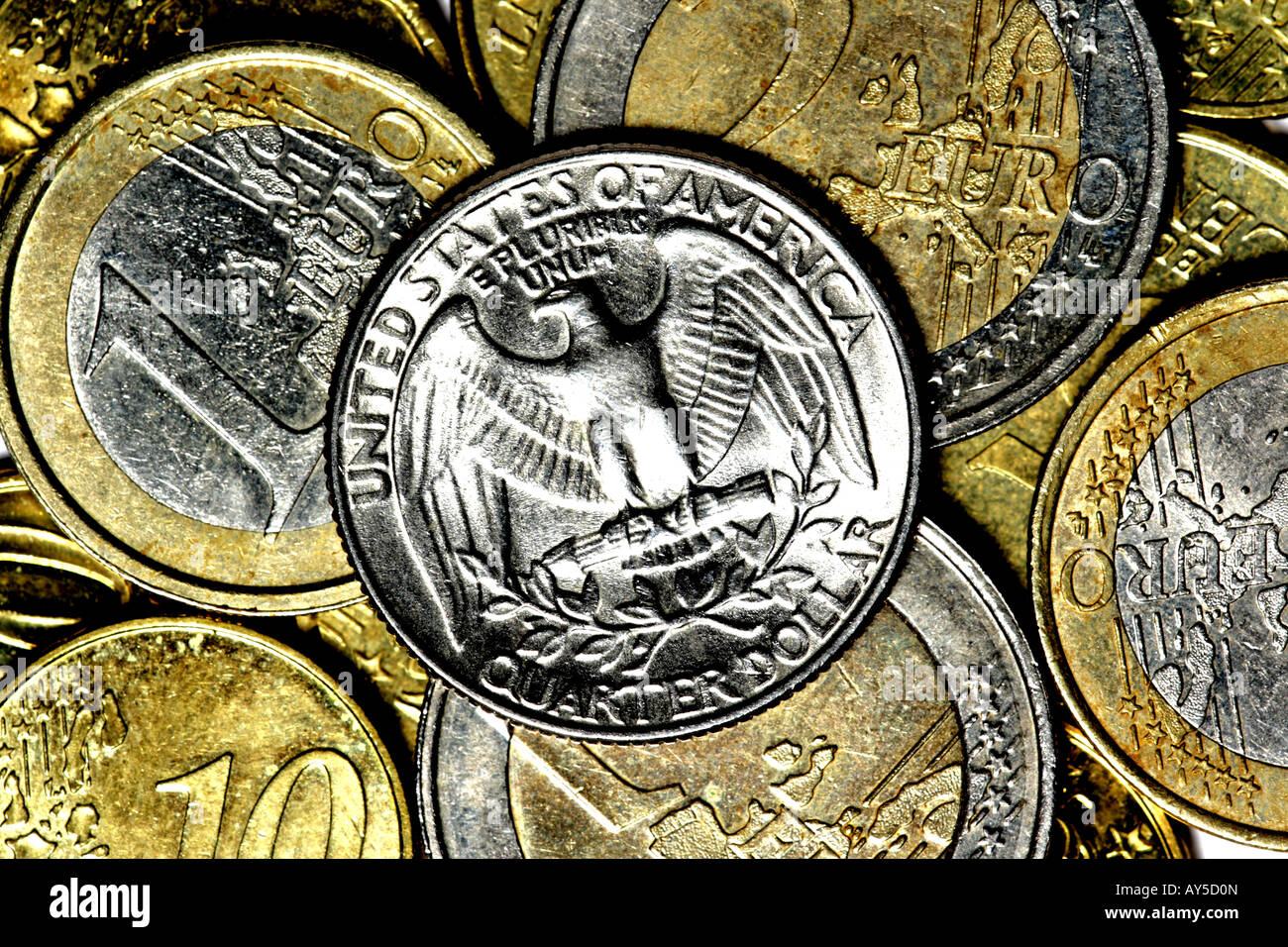 "US DOLLAR versus EURO Stock Photo - Alamy