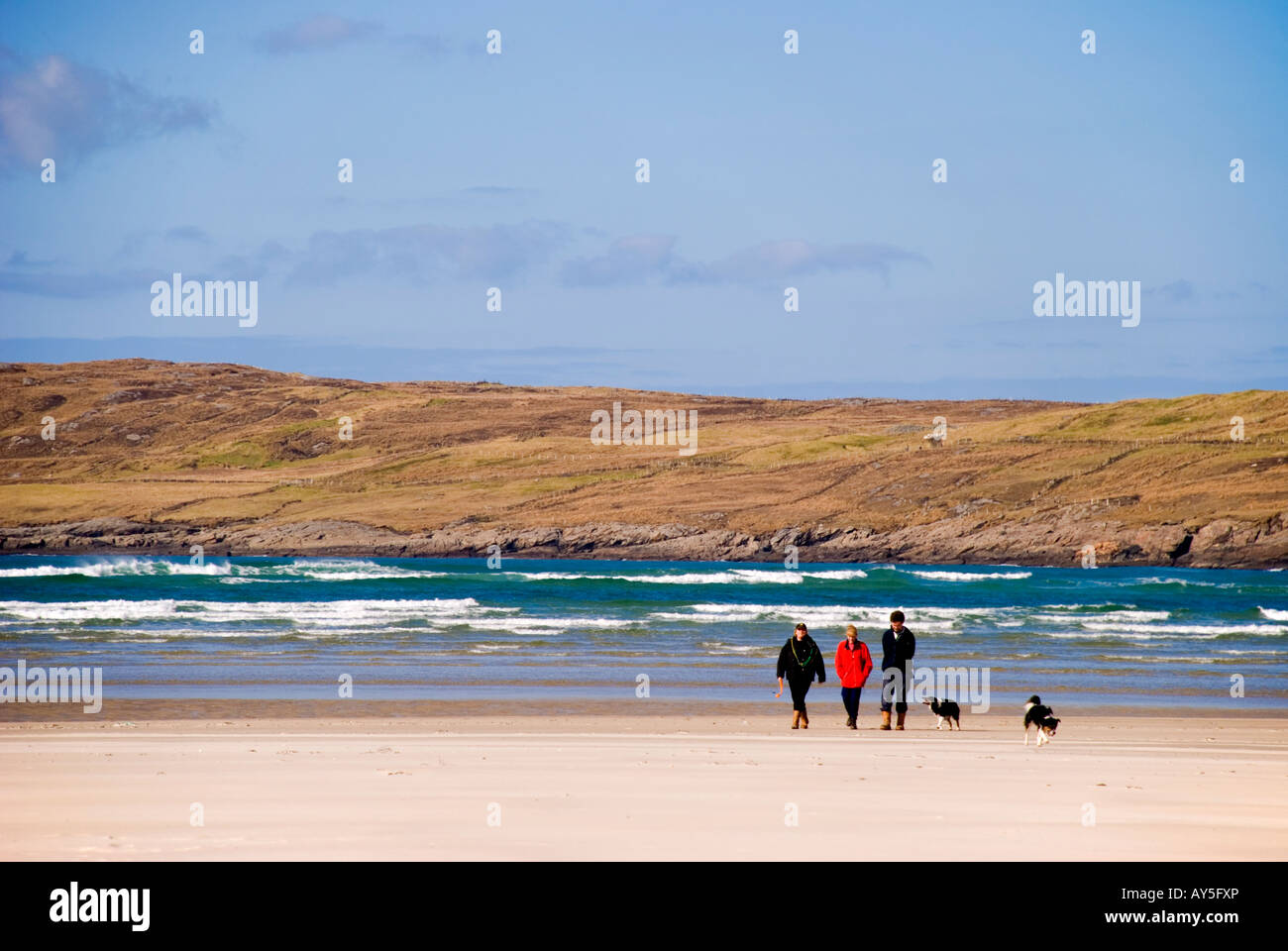 Maghera Strand Ardara County Donegal Ireland Walking on the beach with ...