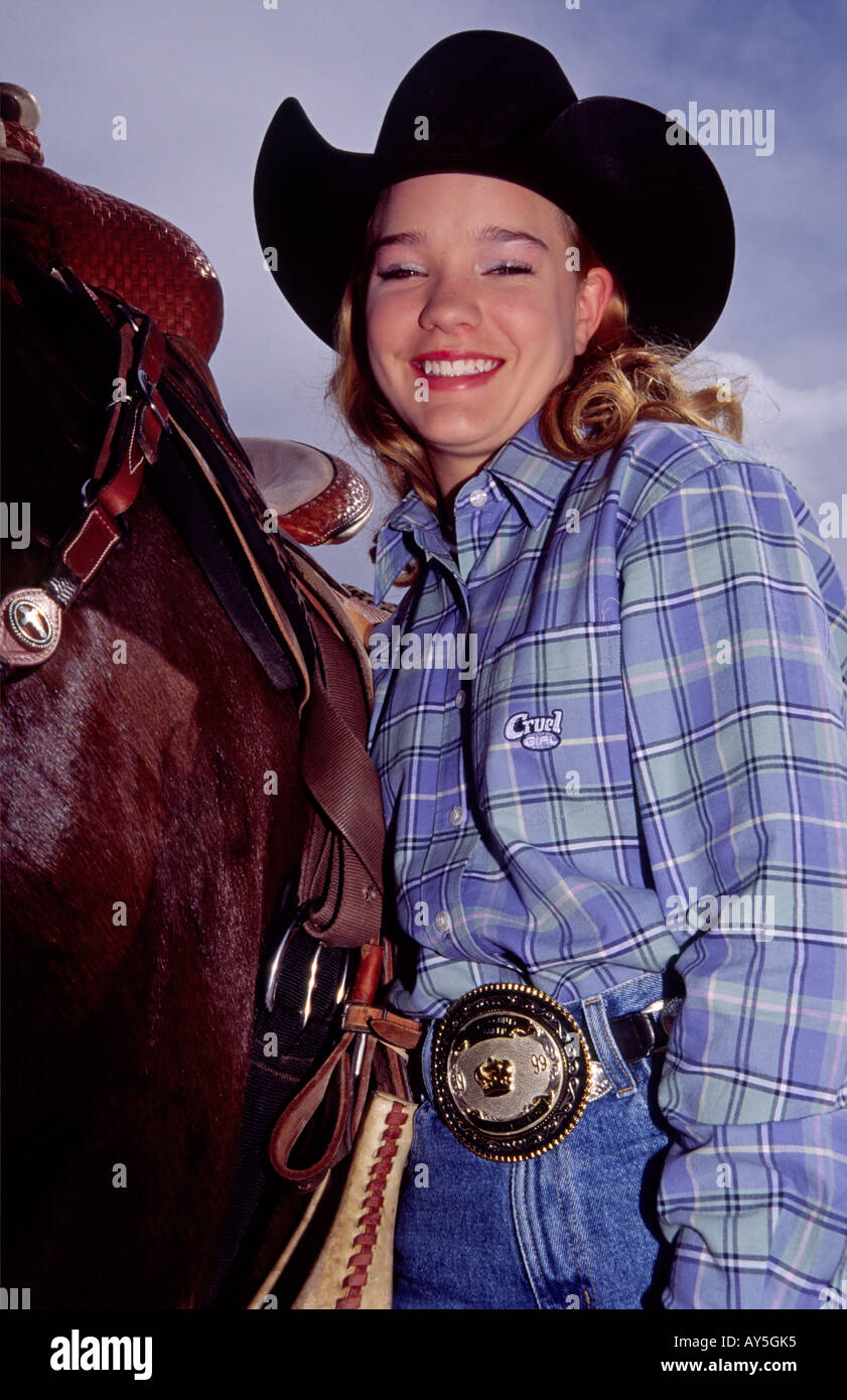 Barrel race rodeo girl hi-res stock photography and images - Alamy