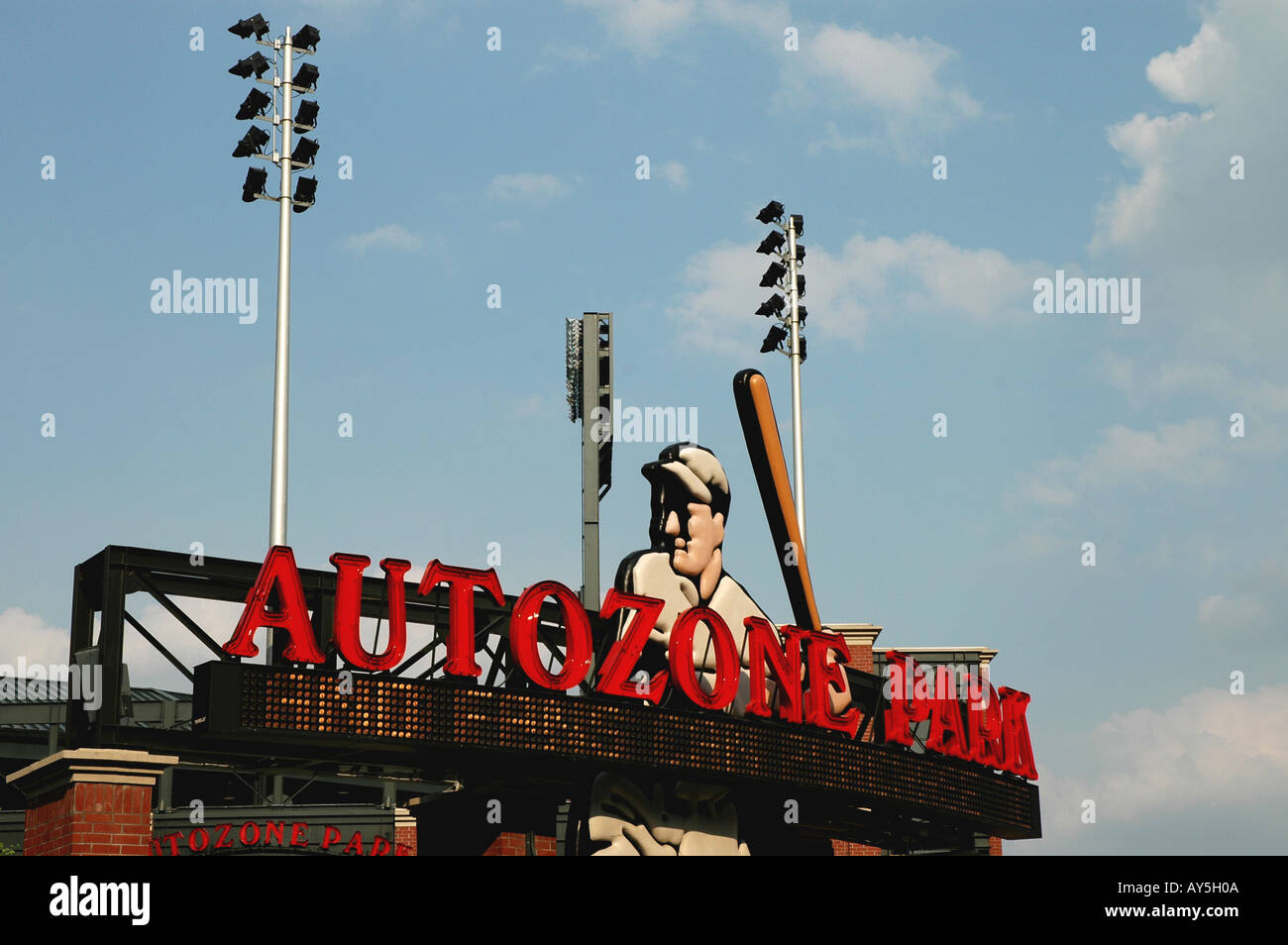 Memphis Tennessee Autozone Park Stadium Sign Stock Photo - Alamy