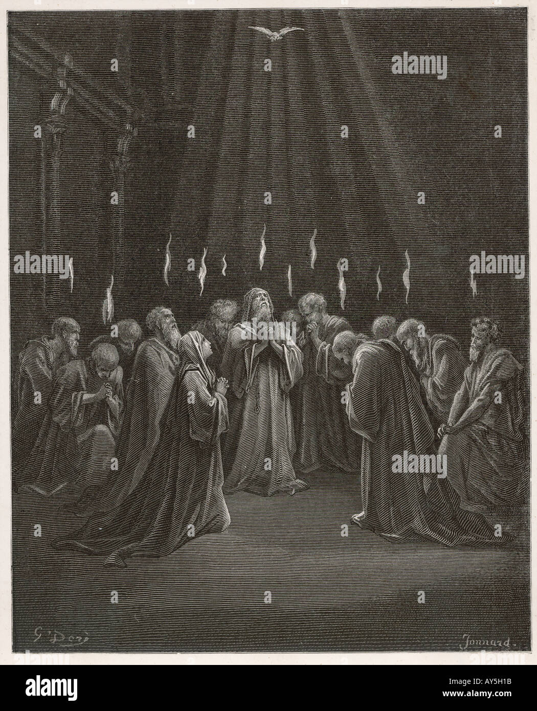 The holy spirit descends on the apostles hi-res stock photography and ...