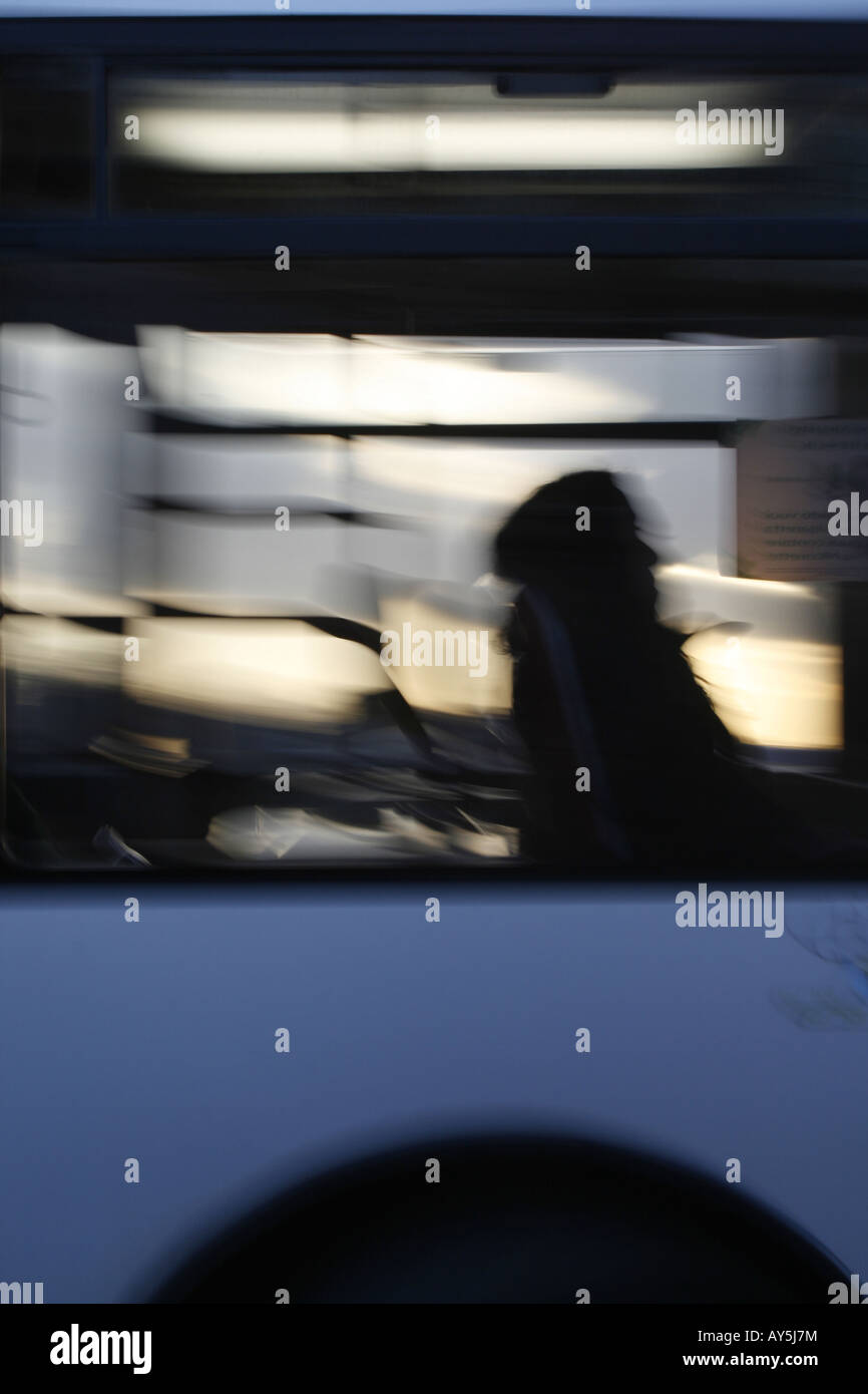 passengers on fast moving bus Stock Photo - Alamy