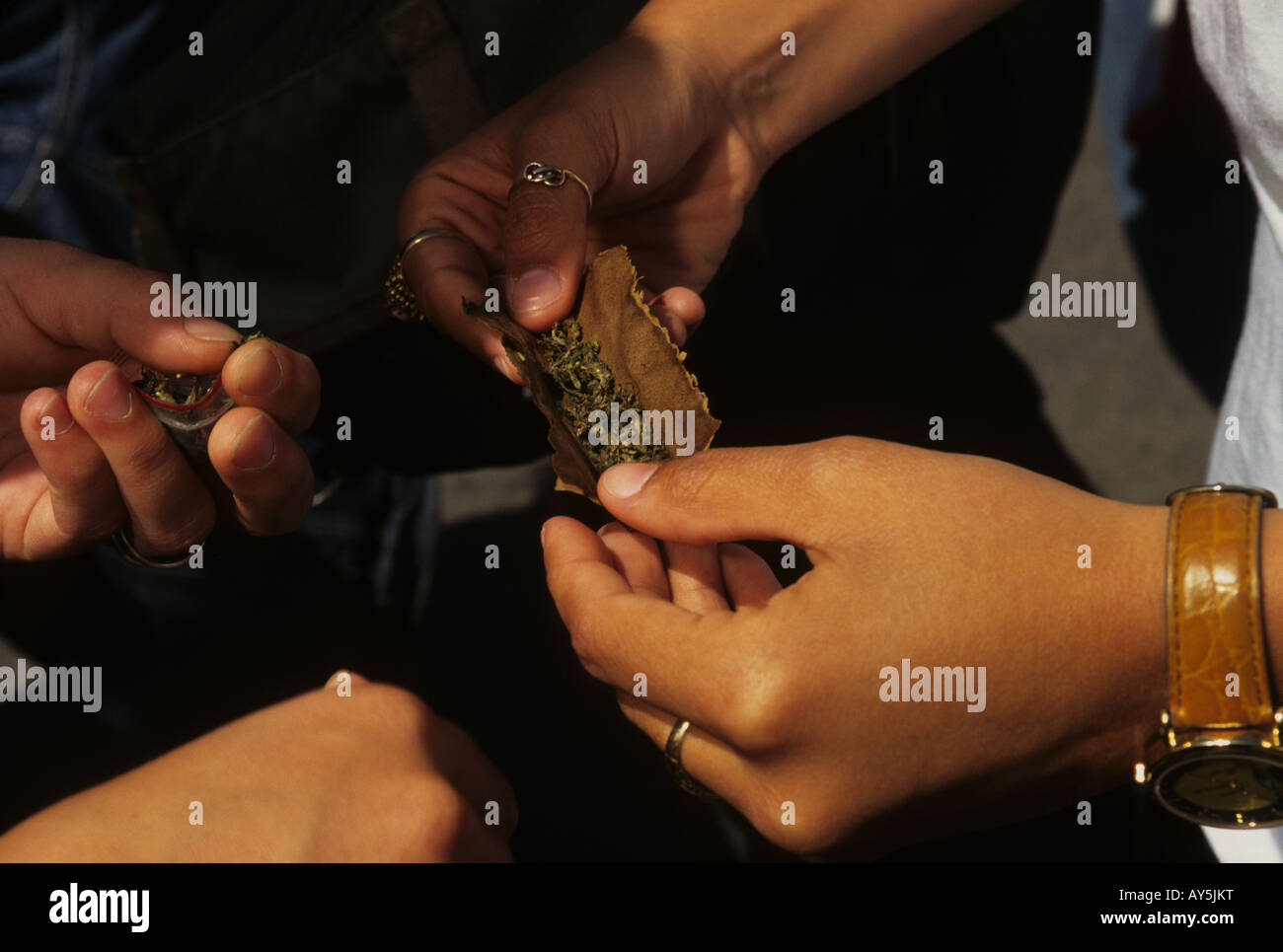 Girls Rolling Blunts