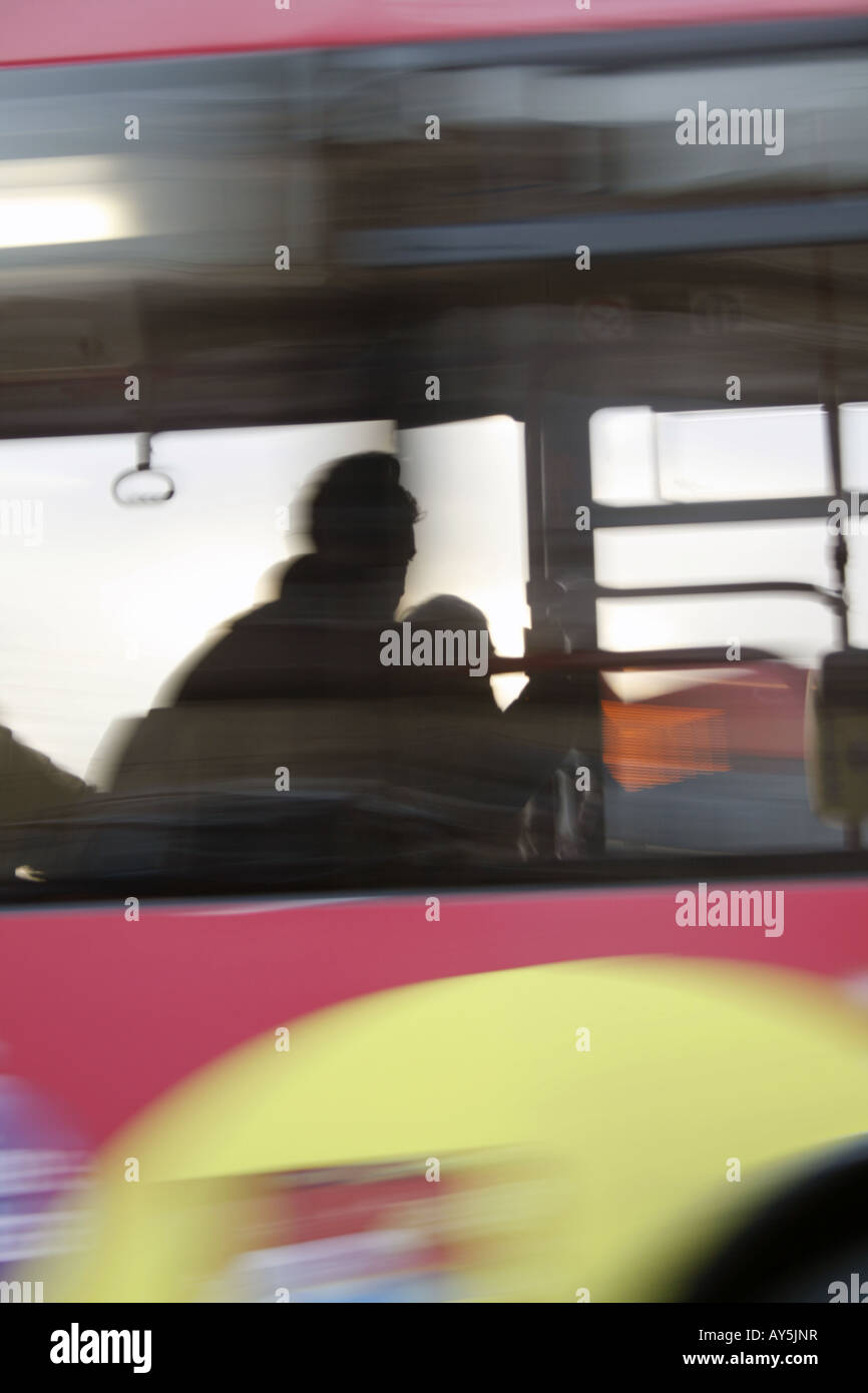 passengers on fast moving bus Stock Photo - Alamy