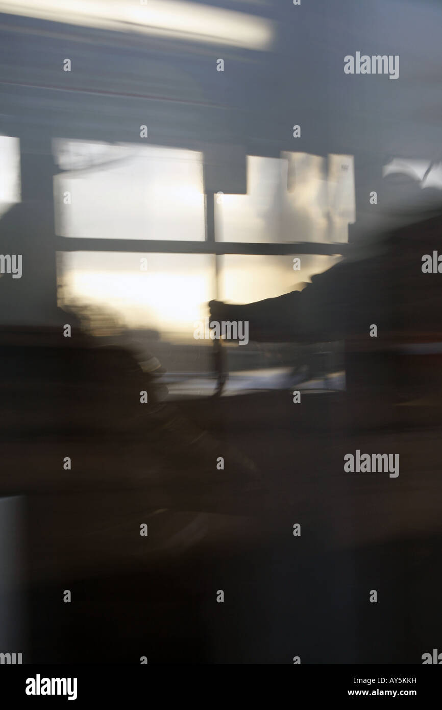 passengers on fast moving bus Stock Photo - Alamy