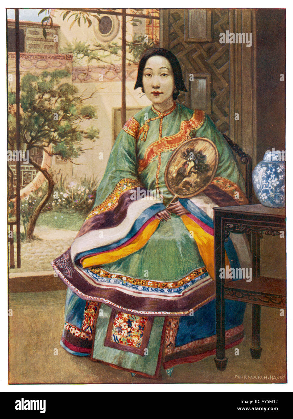 Chinese Lady At Home Stock Photo - Alamy