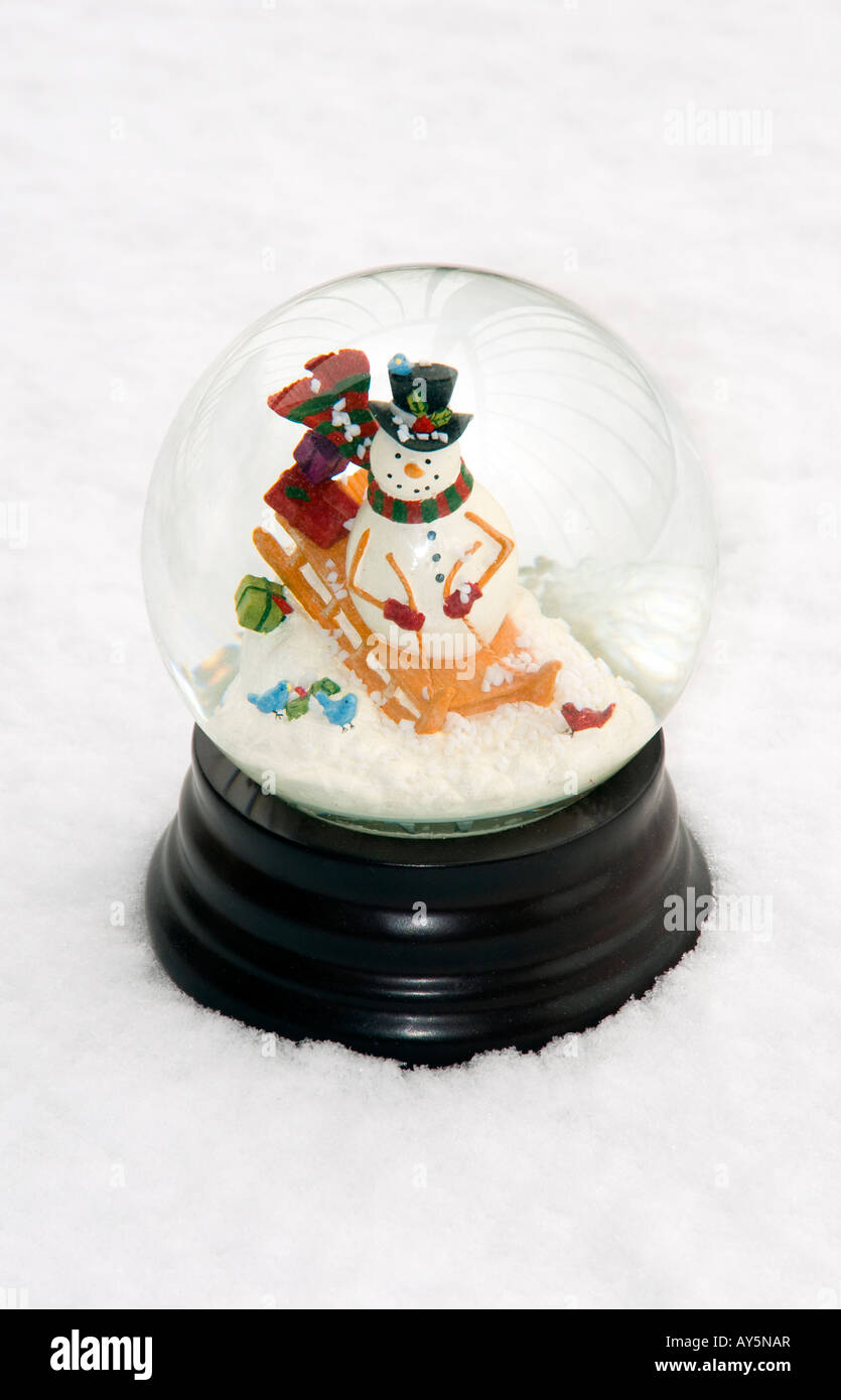 Musical Snowman Snowglobe Stock Photo - Alamy