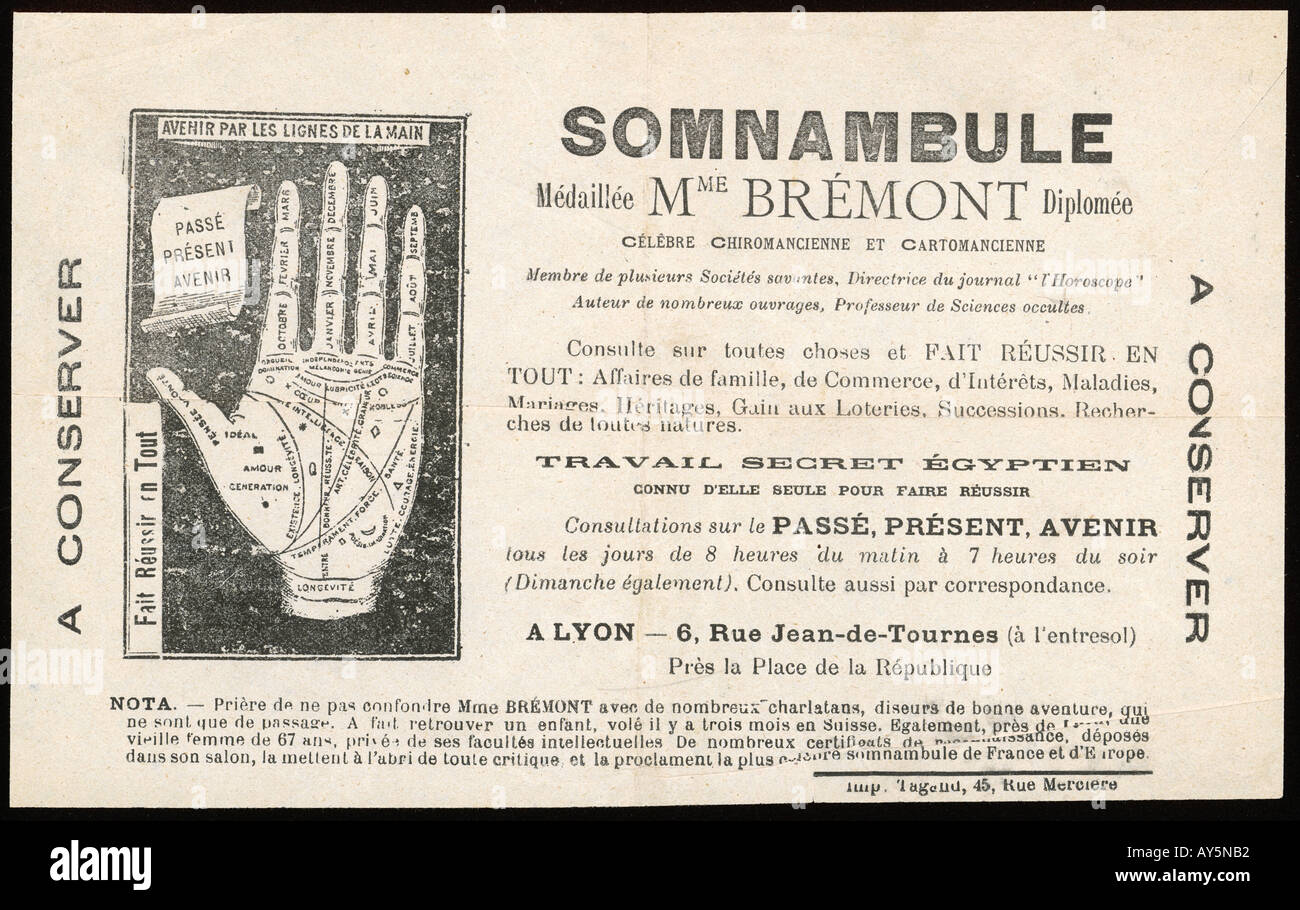 French Trade Card 20c Stock Photo - Alamy