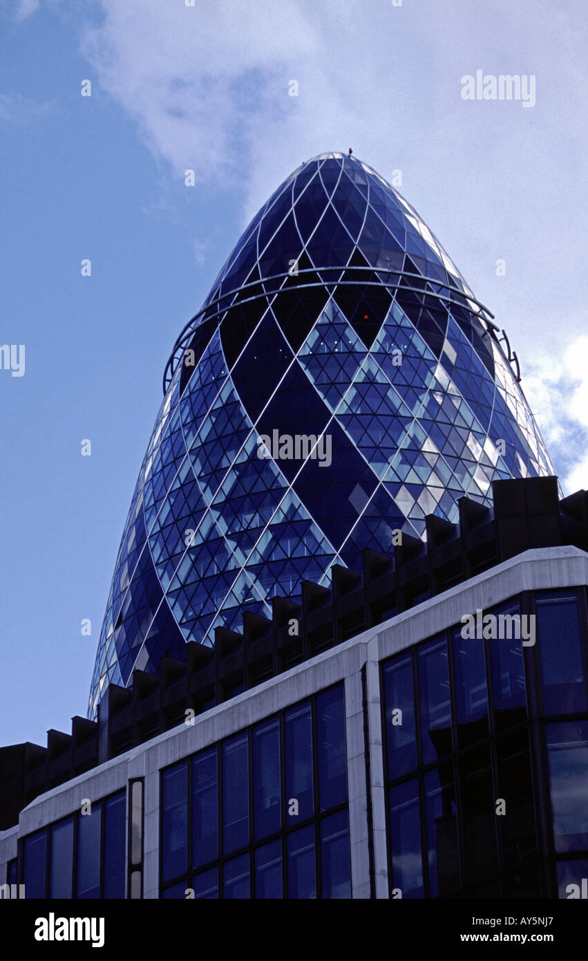 The Swiss Re Building known as the Gherkin London UK Stock Photo - Alamy