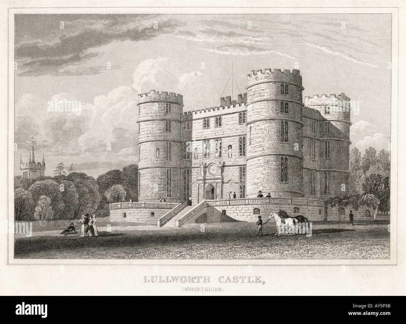 Lulworth castle grounds hi-res stock photography and images - Alamy