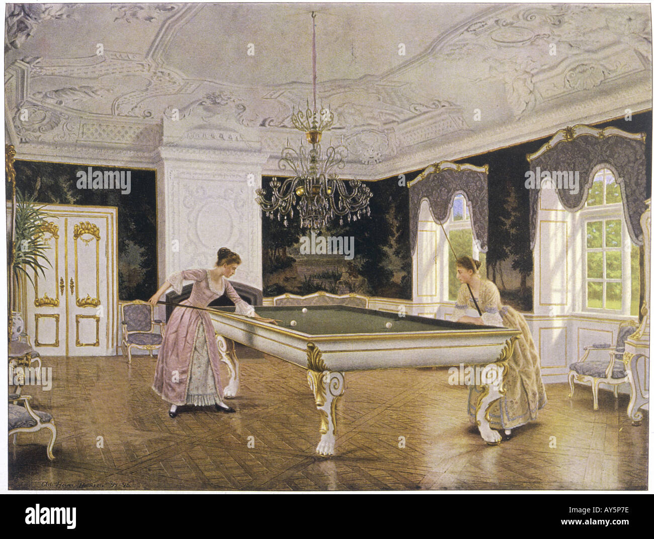Billiards historical hi-res stock photography and images - Alamy