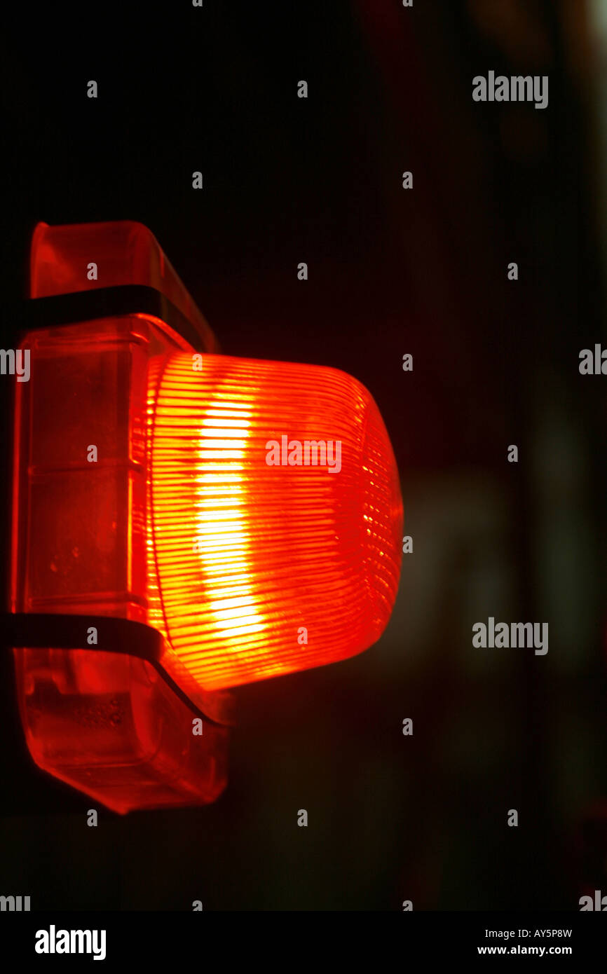 security light on scaffolding at night Stock Photo - Alamy