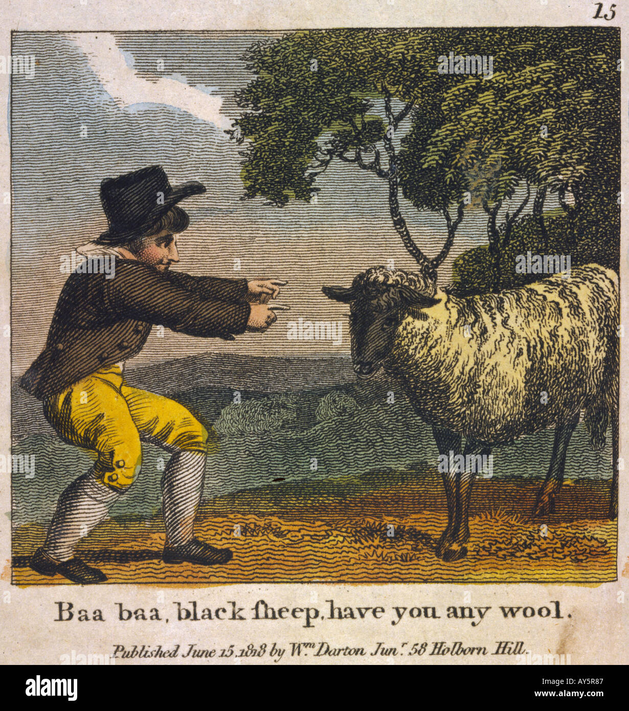 Baa Baa Black Sheep Stock Photo - Alamy