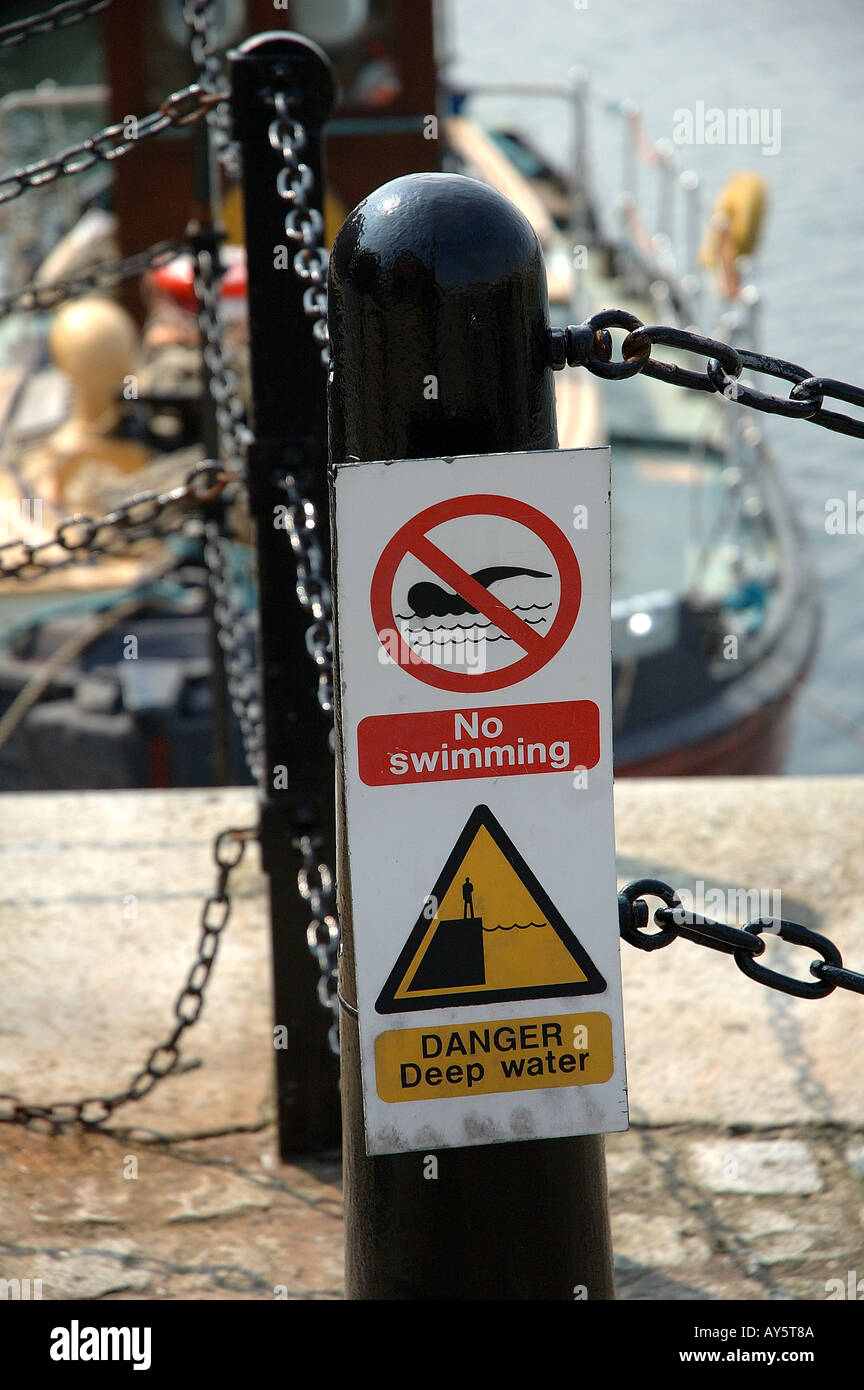 Liverpool warning sign Stock Photo - Alamy
