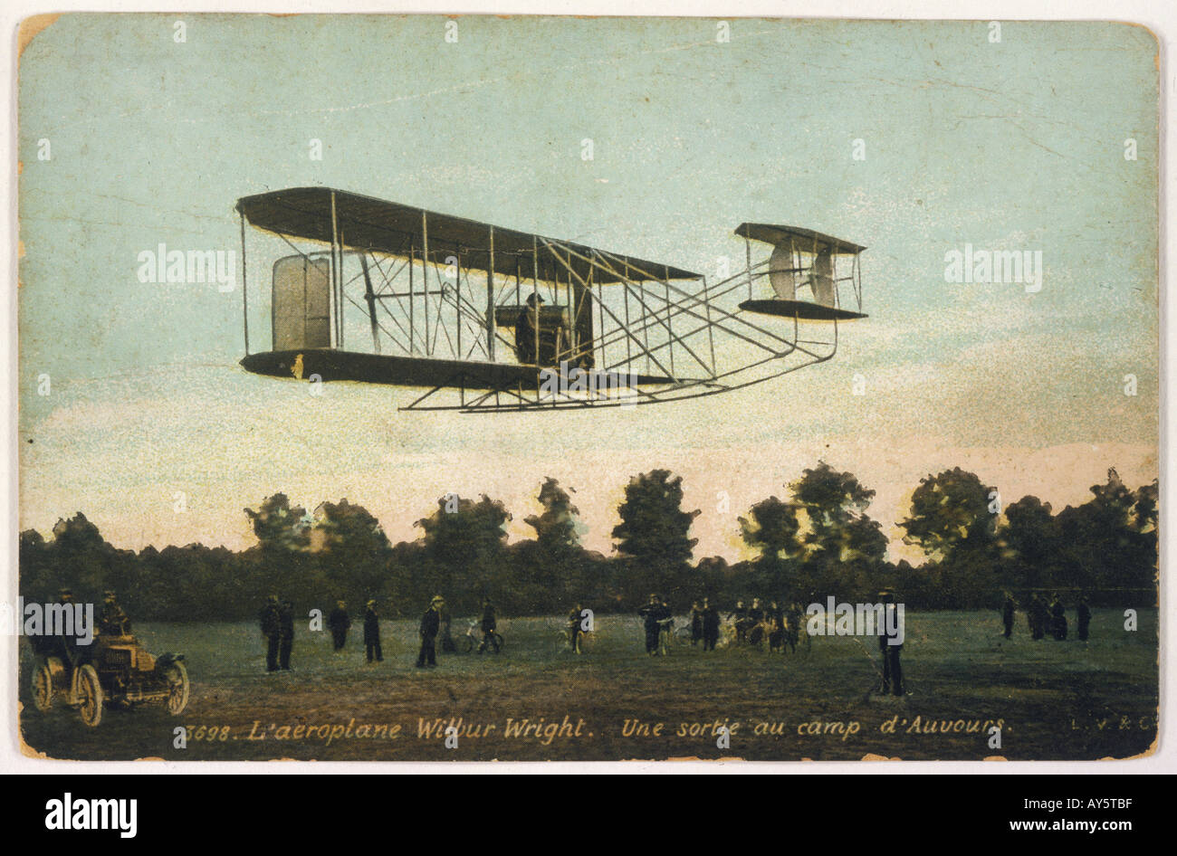 Wright At Auvours 1908 Stock Photo - Alamy