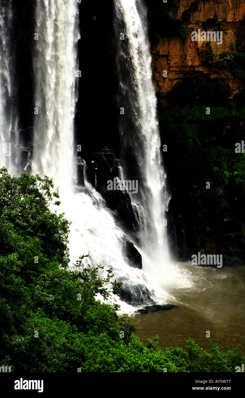 Landscapes, waterfall in Mpumalanga, South Africa, falling water, force ...