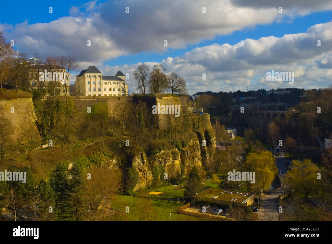 Citadel du St Esprit and Citadel Gardens in Luxembourg Europe Stock ...