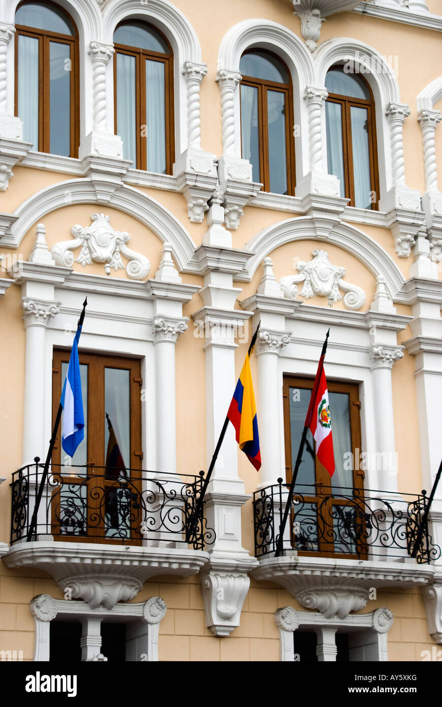architecture colonial spanish hotel office building on plaza grande ...