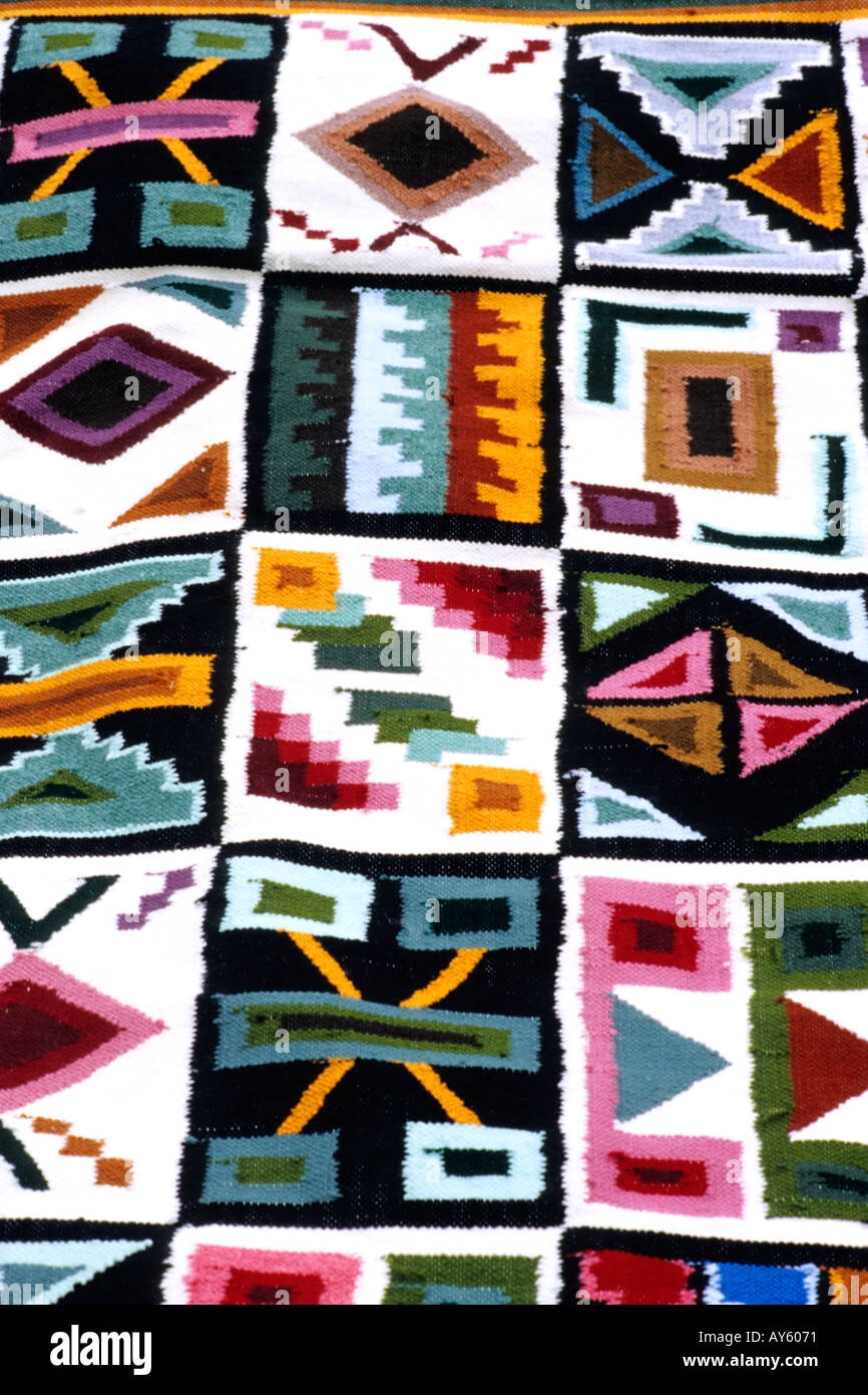 Inca Artwork Rug Cuzco Peru Stock Photo - Alamy