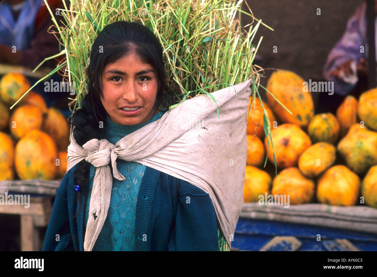 Colorful Inca Girl at Market Cuzco Peru Stock Photo - Alamy