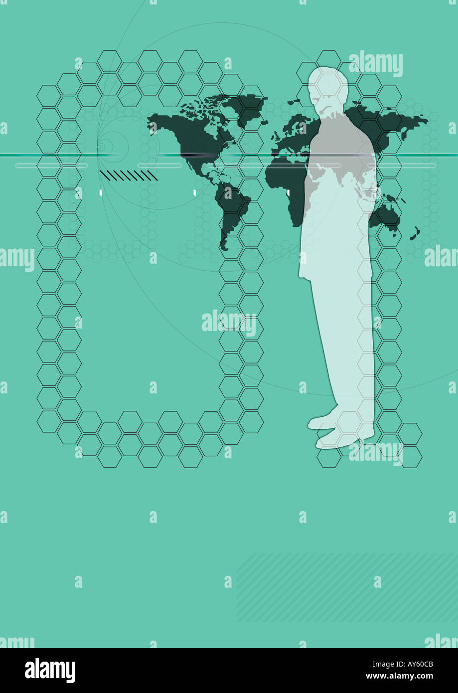 world businessman iconic design Stock Photo - Alamy