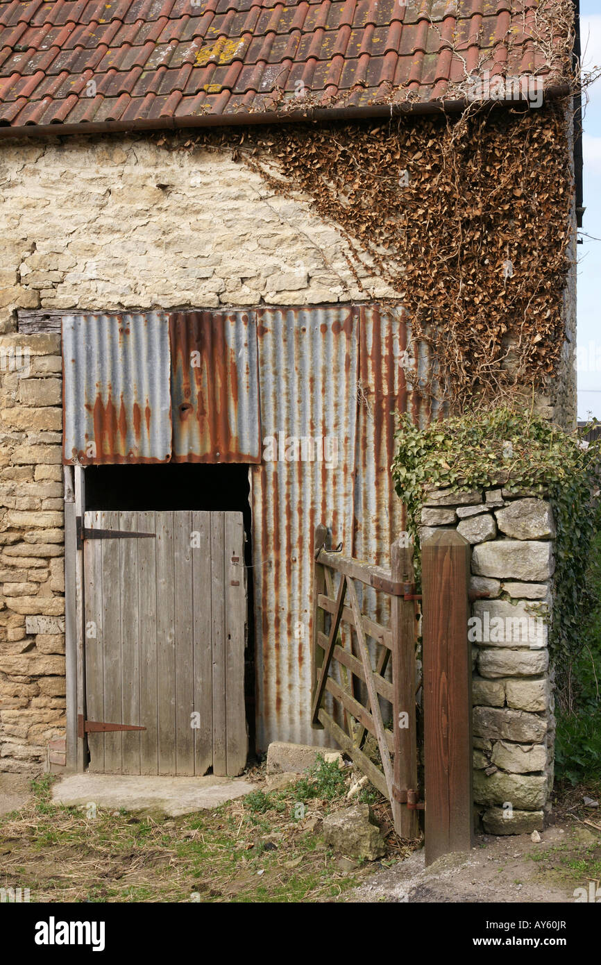 Old Barn Hillesley Gloucestershire England Stock Photo - Alamy