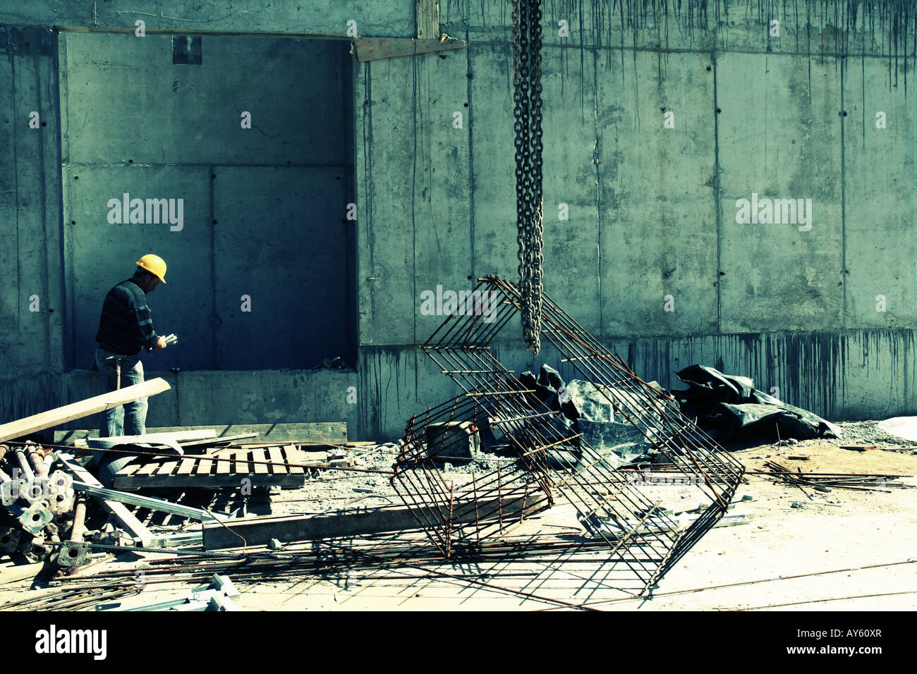 Structures at a construction work Stock Photo - Alamy