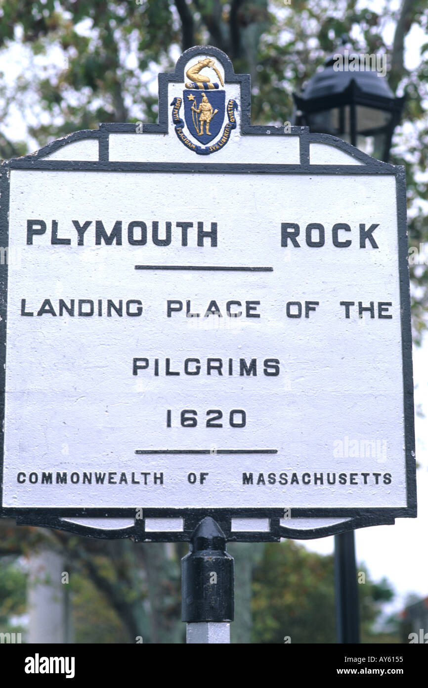 Year 1620 Famous Plymouth Rock Plymouth Massachusetts Stock Photo - Alamy