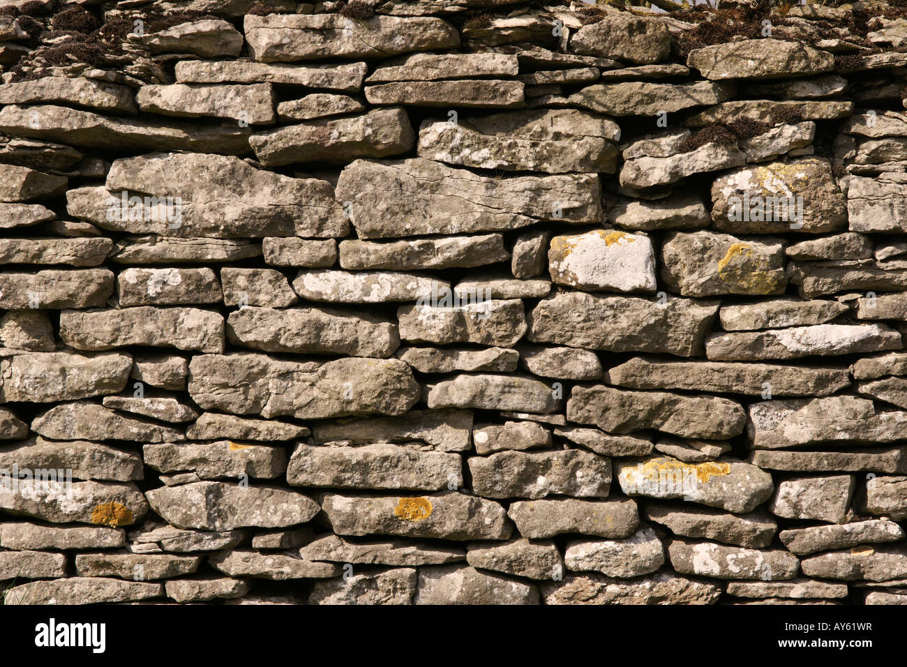 Dry Stone Wall Hawkesbury Upton South Gloucestershire England Stock ...