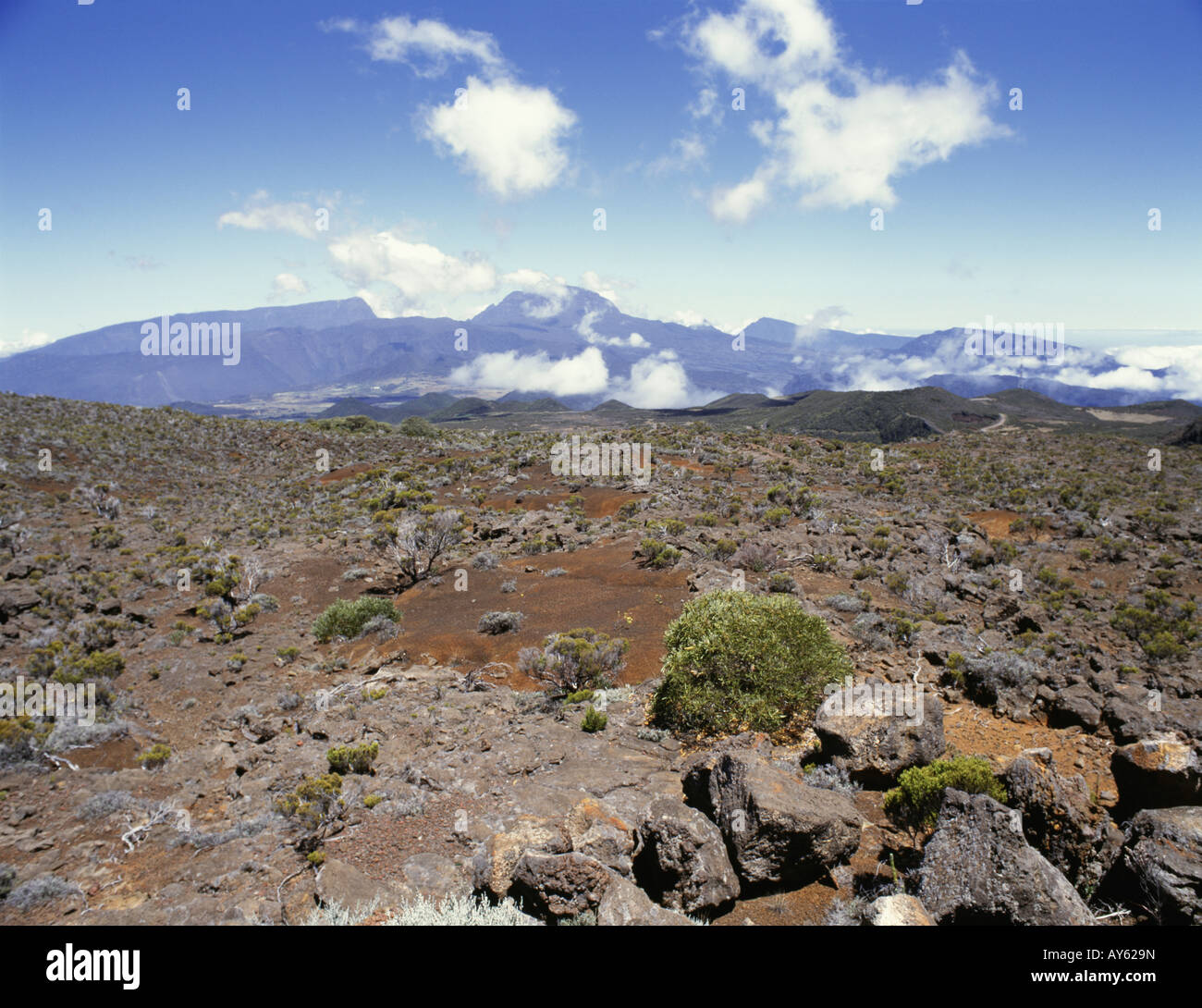 Rocky landscape Mountain french territory blue sky rock Stock Photo - Alamy