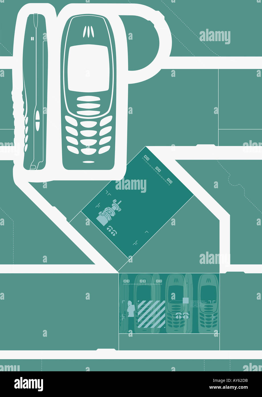 iconic mobile cell phone design Stock Photo - Alamy