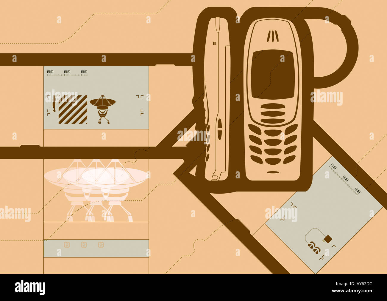 iconic mobile cell phone design Stock Photo - Alamy