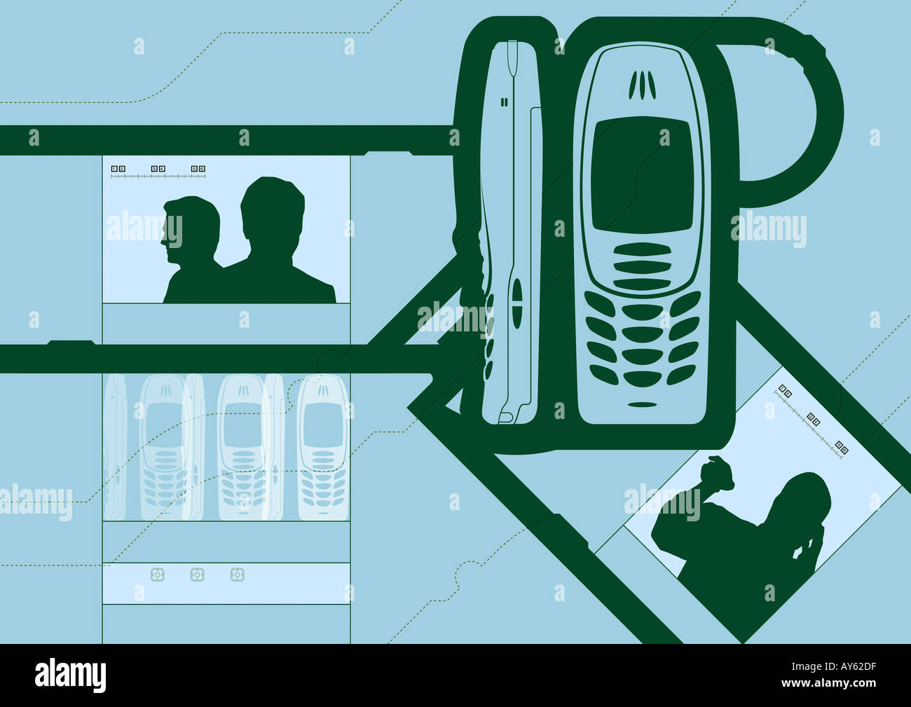 iconic mobile cell phone design Stock Photo - Alamy